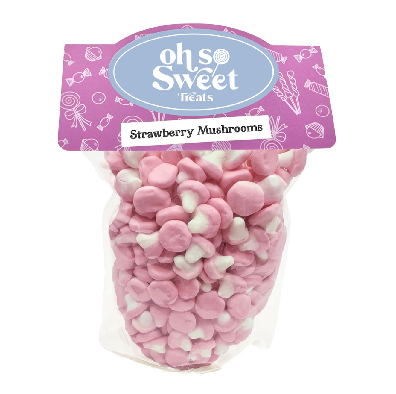 Strawberry Mushrooms 1KG Pouch – Oh So Sweet Treats